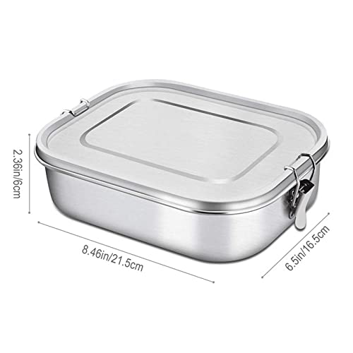 GAGALU Metal Lunch Box Stainless Steel Bento Box Lunch Container,Compartment Bento Lunch Box for Sandwich and Two Sides,Ml Food Container