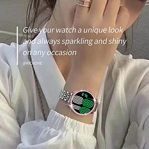 RICHONE [6Pack] Bling Case Compatible with Samsung Galaxy Watch 4 40mm 44mm Protector, Diamonds Cover Hard PC Bumper Frame (6 Colors, Watch 4 40mm)