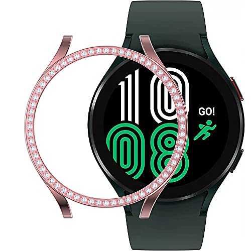 RICHONE [6Pack] Bling Case Compatible with Samsung Galaxy Watch 4 40mm 44mm Protector, Diamonds Cover Hard PC Bumper Frame (6 Colors, Watch 4 40mm)