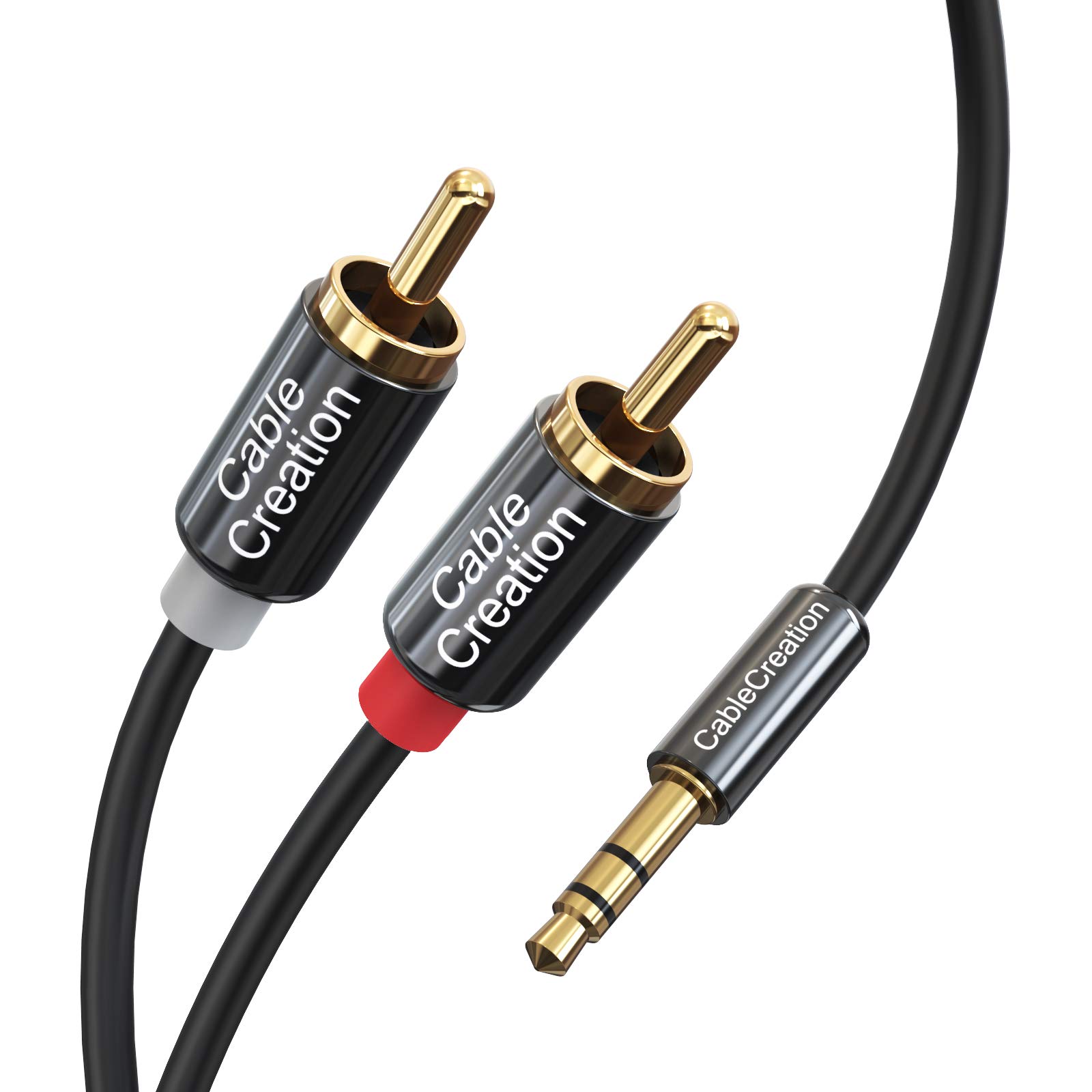 CableCreation 3.5ft 3.5mm to RCA Cable, Stereo Y Splitter Cord for Echo Dot, Smartphone, MP3, Tablet, Speaker, HDTV