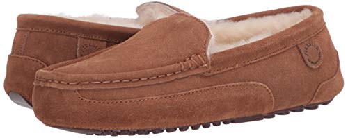 Fireside by Dearfoams mens Melbourne Slipper, Chestnut, 14 US