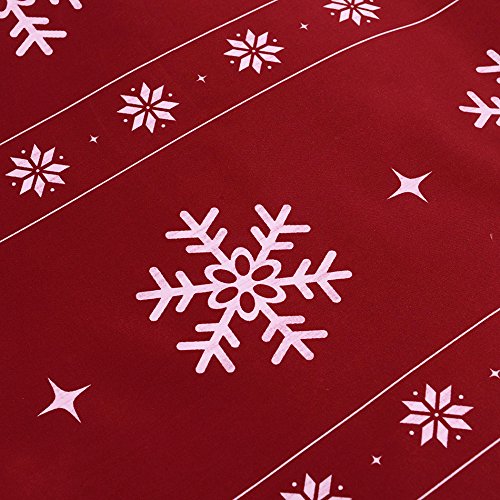 Vaulia Soft Duvet Cover Set King Size, Microfiber Snowflake Pattern Design for Christmas New Year Holidays, Red Color 3 Piece Set (1 Duvet Cover 2 Pillow Shams)
