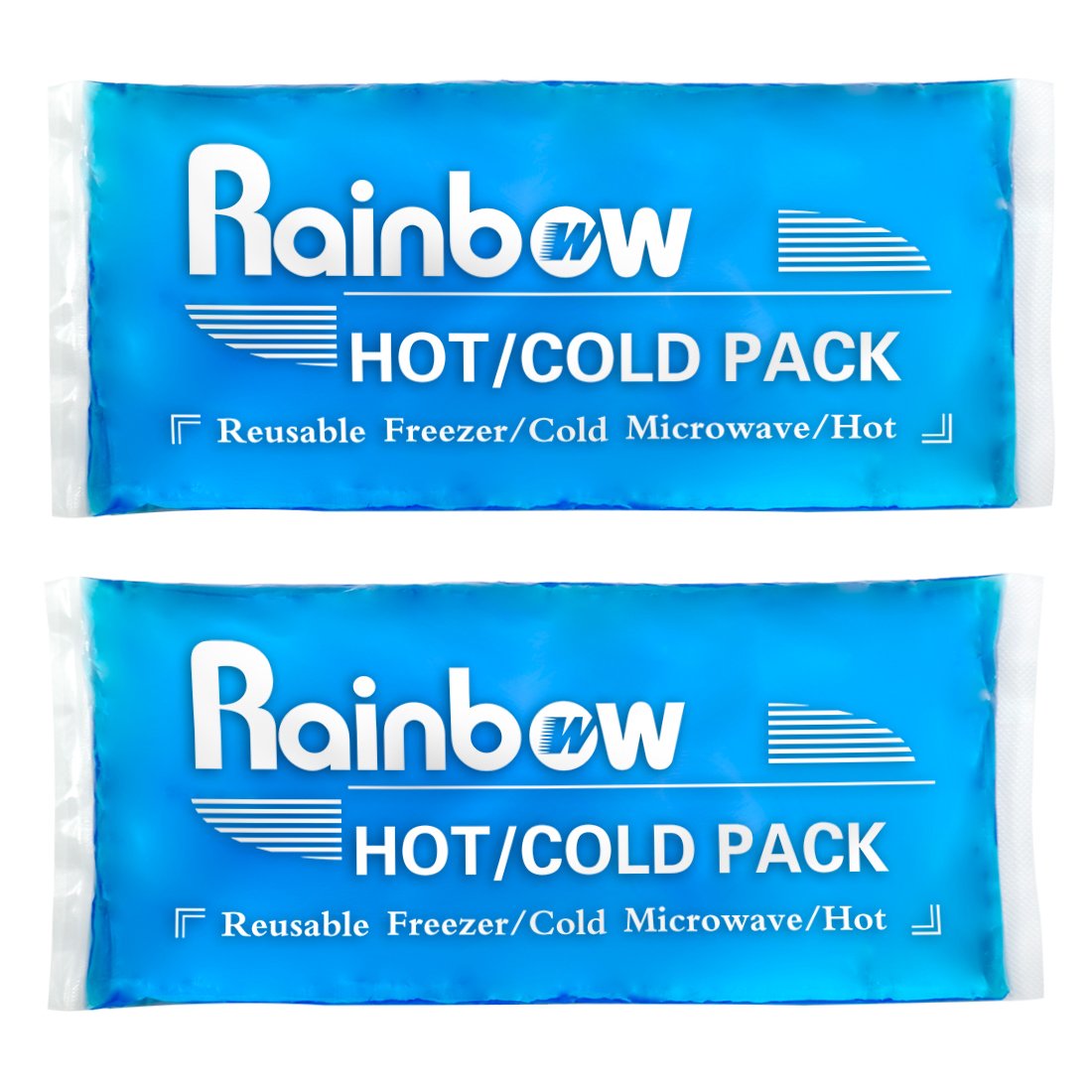 Soft Ice Packs Reusable Gel Pack 2, Hot and Cold Gel Ice Packs for Injuries, Headaches, Joint Pain Relief, Comfort Ice Gel Pack Flexible Therapy on Neck, Ankle, Knee, Leg, Shoulder, Elbow, Wrist, Feet