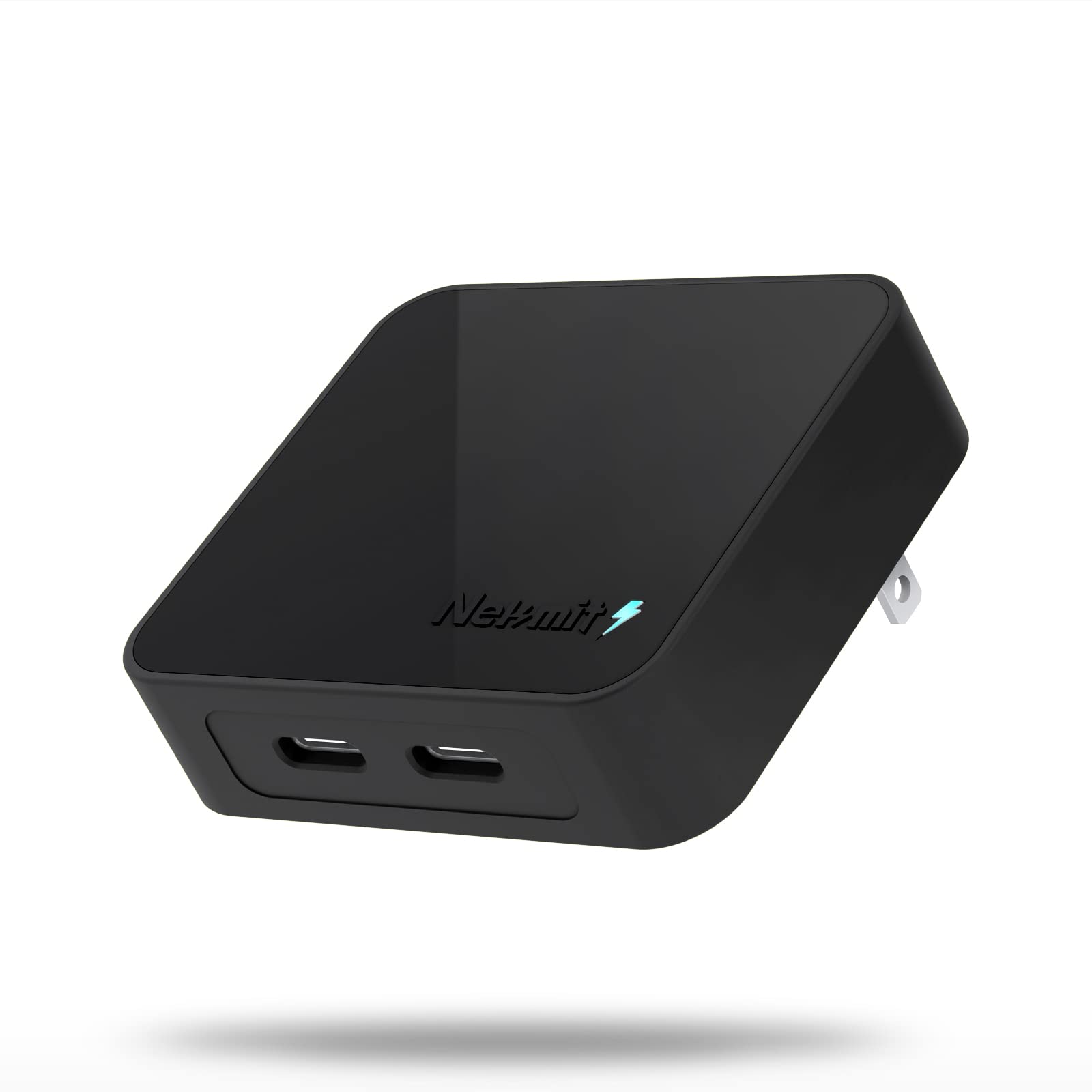 Nekmit Dual Port USB C Wall Charger, 40W PD Fast Charging USB C Wall Plug Adapter, Flat Thin Slim Charger Block for iPhone 14/14 Pro/14 Pro Max, Galaxy, MacBook Air, iPad, AirPods and More