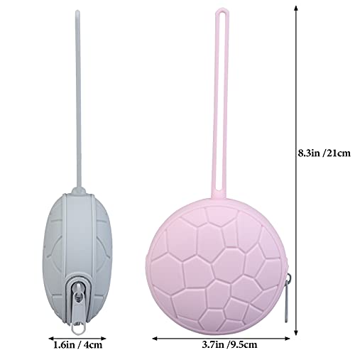Uoeo 2 Pcs Pacifier Holder Case, Silicone Pacifier Bag Pacifier Storage Case Pacifier Bag Pouch Protective Pacifier Dustproof Storage Container for Home and Travel