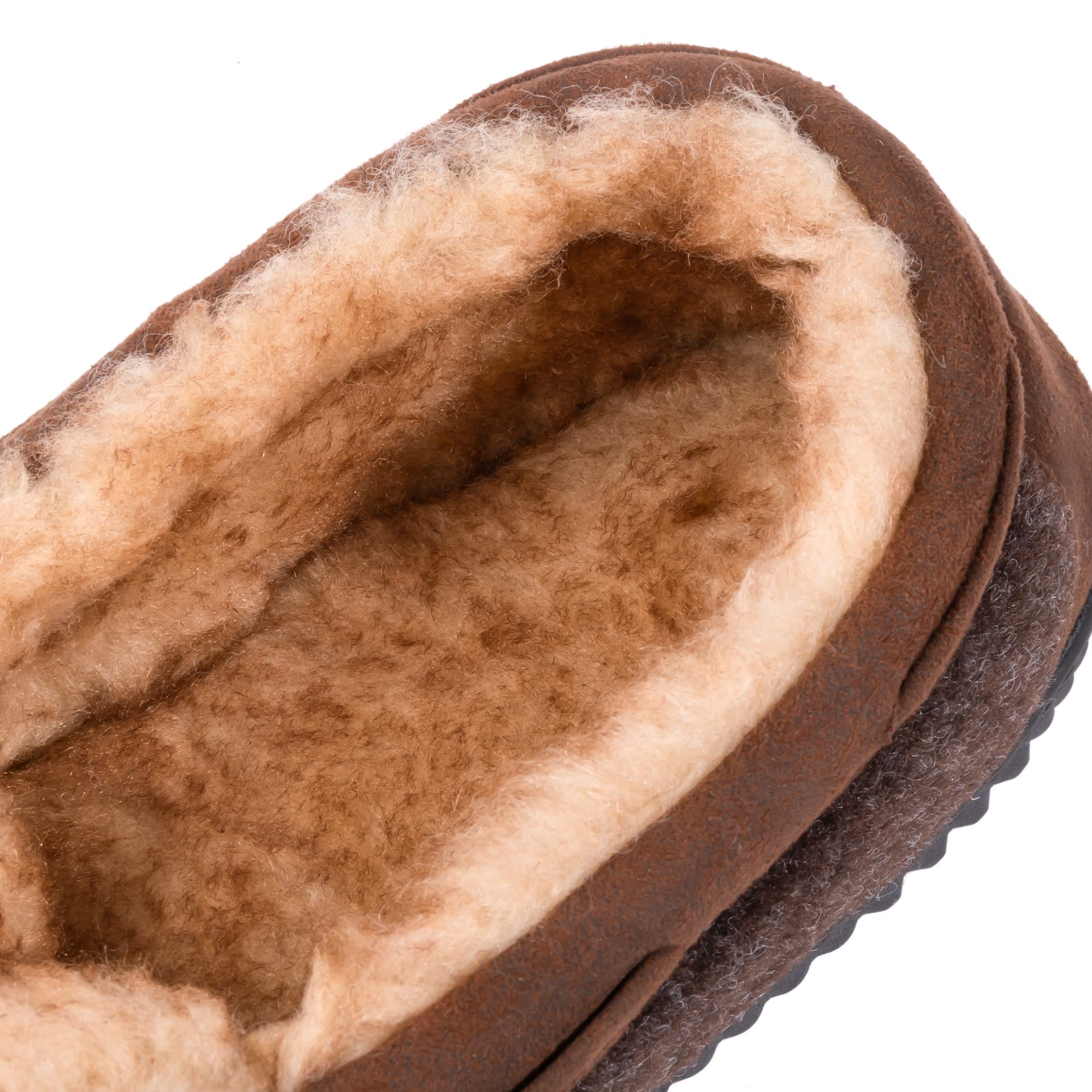 RockDove Men's Hearthfire Memory Foam Moc Slipper, Size 8 US Men, Mocha