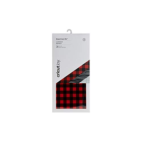 Cricut Joy Smart Patterned Iron On Vinyl - Lumberjack (5.5 in x 12 in), HTV Vinyl Roll for DIY Projects, Matless Cutting, All Surface Application, Outlasts 50+ Washes, Ideal for Stickers & Home DĂŠcor