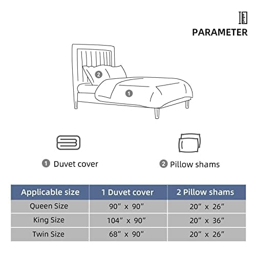 BBANGD Duvet Covers Queen Size Ultra Soft and Breathable Bedding Comforter Cover Set Washed Microfiber 3 Pieces with Zipper Closure Duvet Cover and 2 Pillow Shams(Pure White)