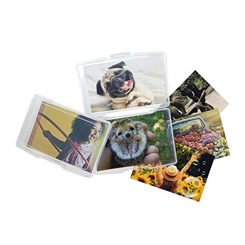 Photo and Craft Keeper – Organize Photos, Jewelry, Electronic Cords, Scrap Paper – 16 Cases Inside 1 Convenient Carrying case – Holds up to 1600 Photos (Clear)