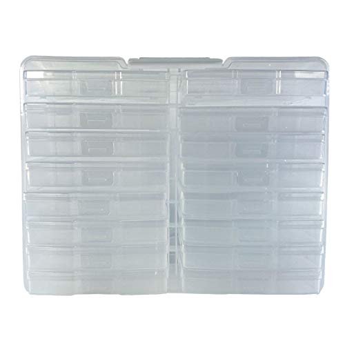 Photo and Craft Keeper – Organize Photos, Jewelry, Electronic Cords, Scrap Paper – 16 Cases Inside 1 Convenient Carrying case – Holds up to 1600 Photos (Clear)