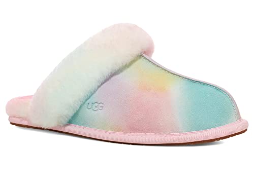 UGG Women's Scuffette Ii Watercolors Slipper, Rainbow Blend, 6