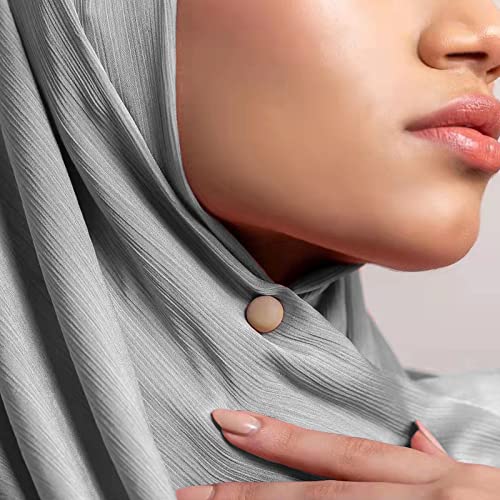 PeacePray 2 Pairs Premium Strong Hijab Magnetic Pins with Storage Bag, No-Snag Multi-Use Hijab Magnets, Pinless Magnetic Hijab Pins, Choose Your Favorite Style Freely, Matte Nude