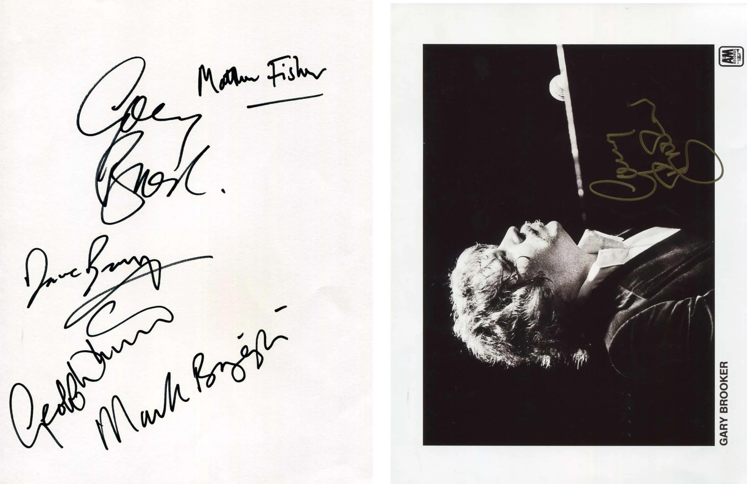 Procol Harum ROCK BAND autographs, signed photo & card