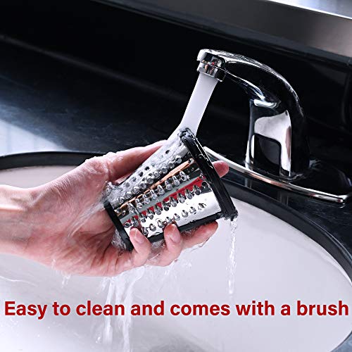 Slicer Shredder Attachment fits KitchenAid Stand Mixer,Vegetable Salad Maker Accessories,Fresh Prep Attachment,Cheese Grater Attachments for Kitchen Aid Mixers Accessories Included 3 Blades