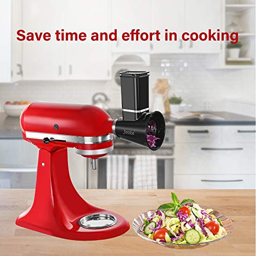 Slicer Shredder Attachment fits KitchenAid Stand Mixer,Vegetable Salad Maker Accessories,Fresh Prep Attachment,Cheese Grater Attachments for Kitchen Aid Mixers Accessories Included 3 Blades