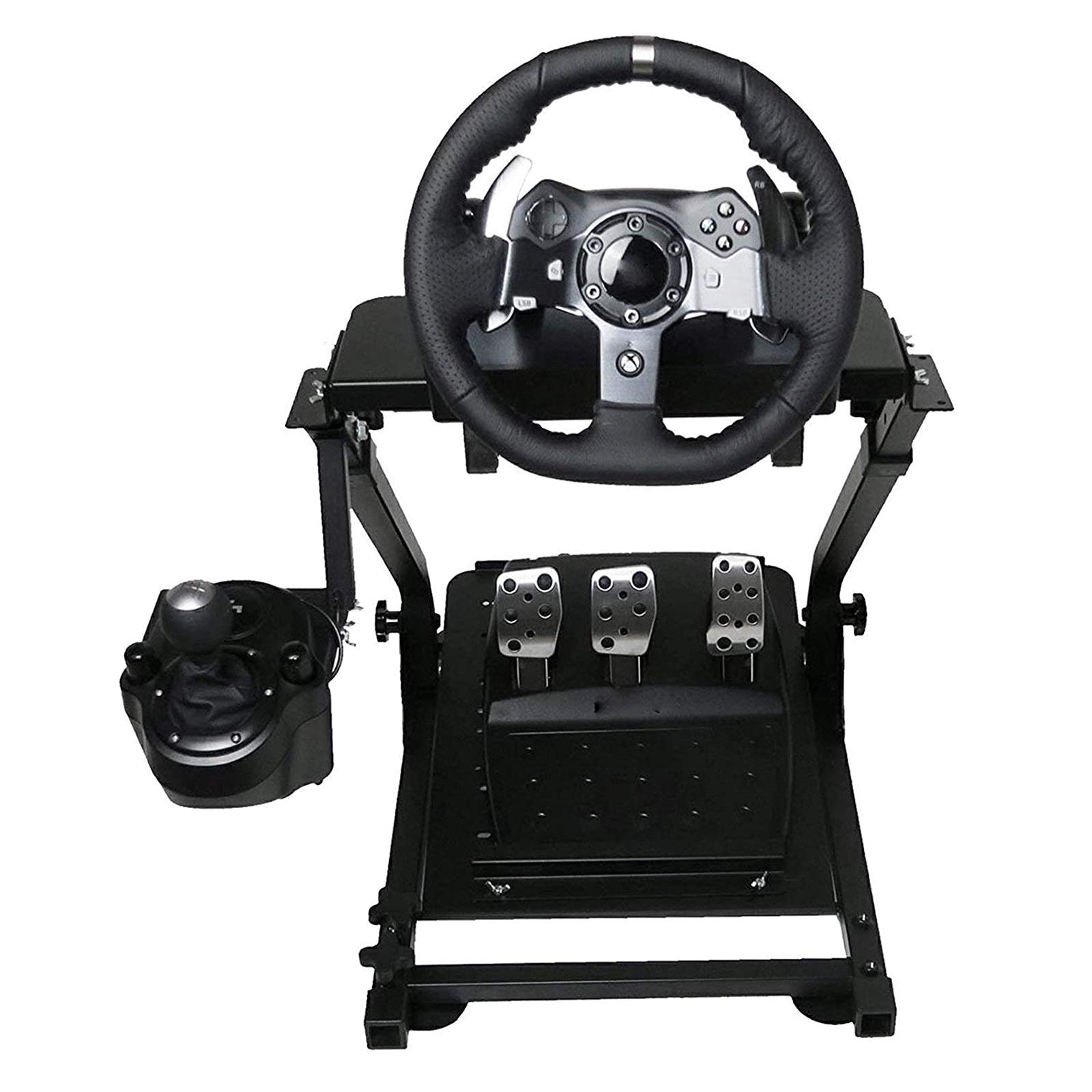 SmarketBuy Racing Wheel Stand Height Adjustable Driving Simulator Cockpit Compatible with Logitech G25, G27, G29, G920 Gaming Cockpit