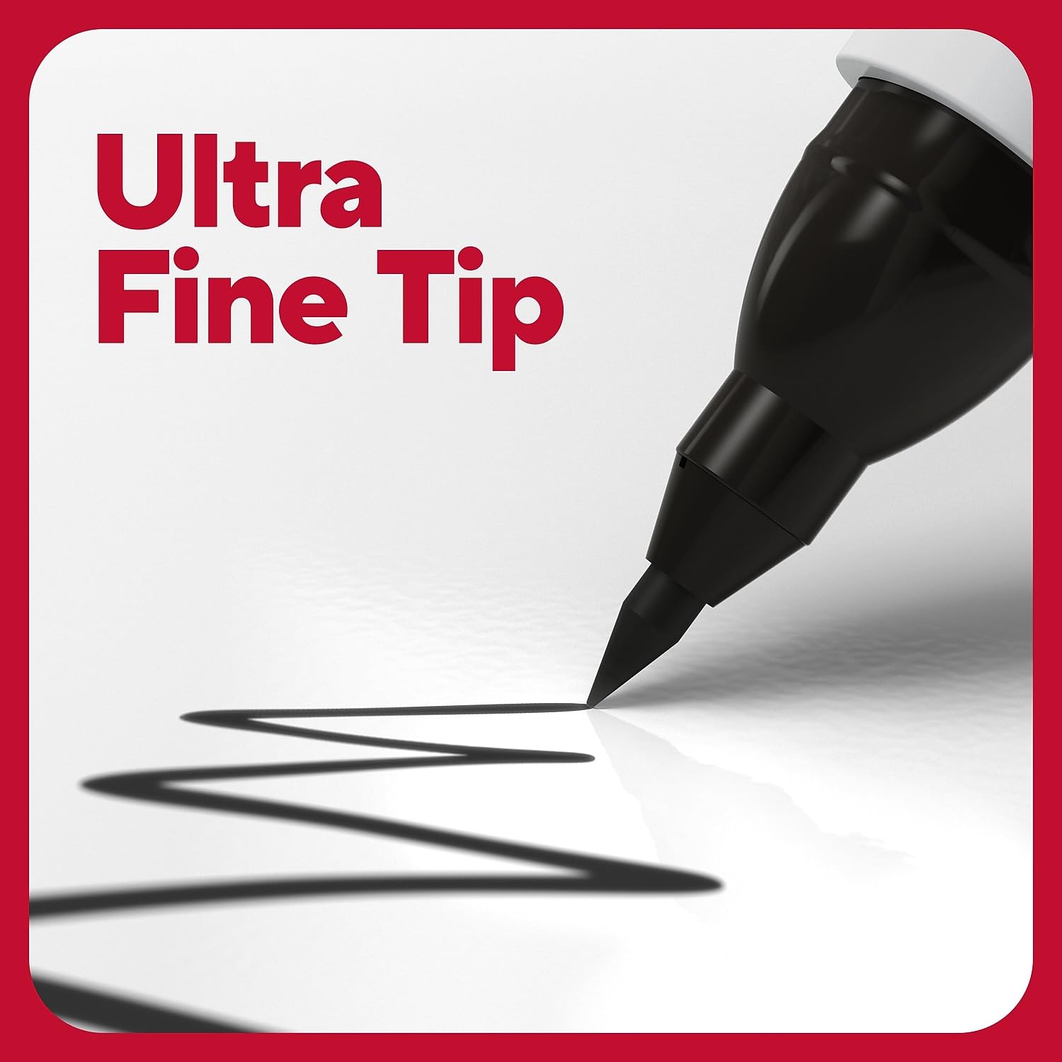 TRU RED TR57423 Pen Dry Erase Marker, Ultra Fine Tip, Black