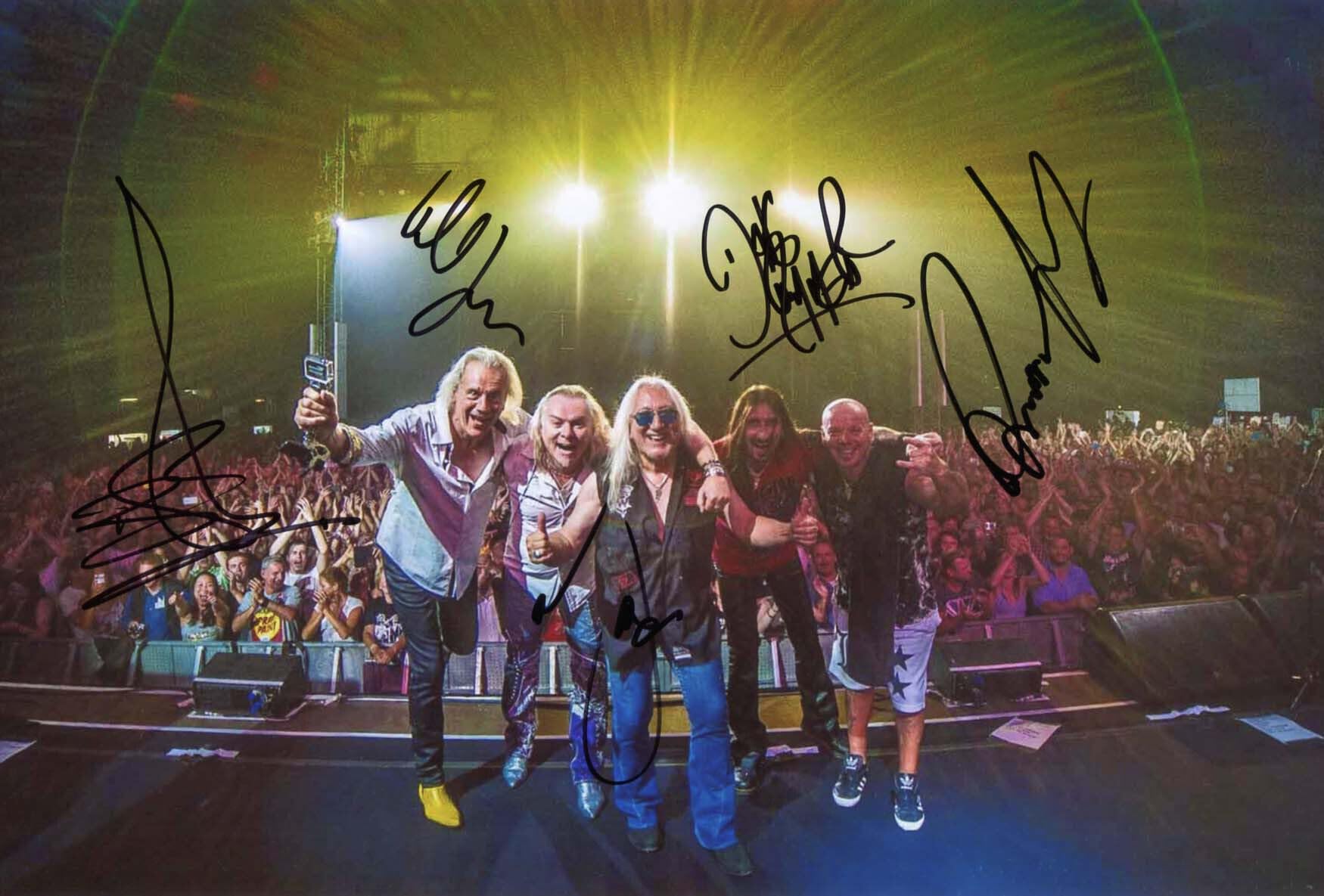 ROCK BAND Uriah Heep autographs, IP signed photo
