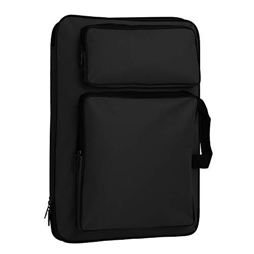 Large Student Art Portfolio Case Artist Waterproof Backpack Bag with Carry Handle, 15 X 18.9 Inch Sketch Board for Art Supplies Storage