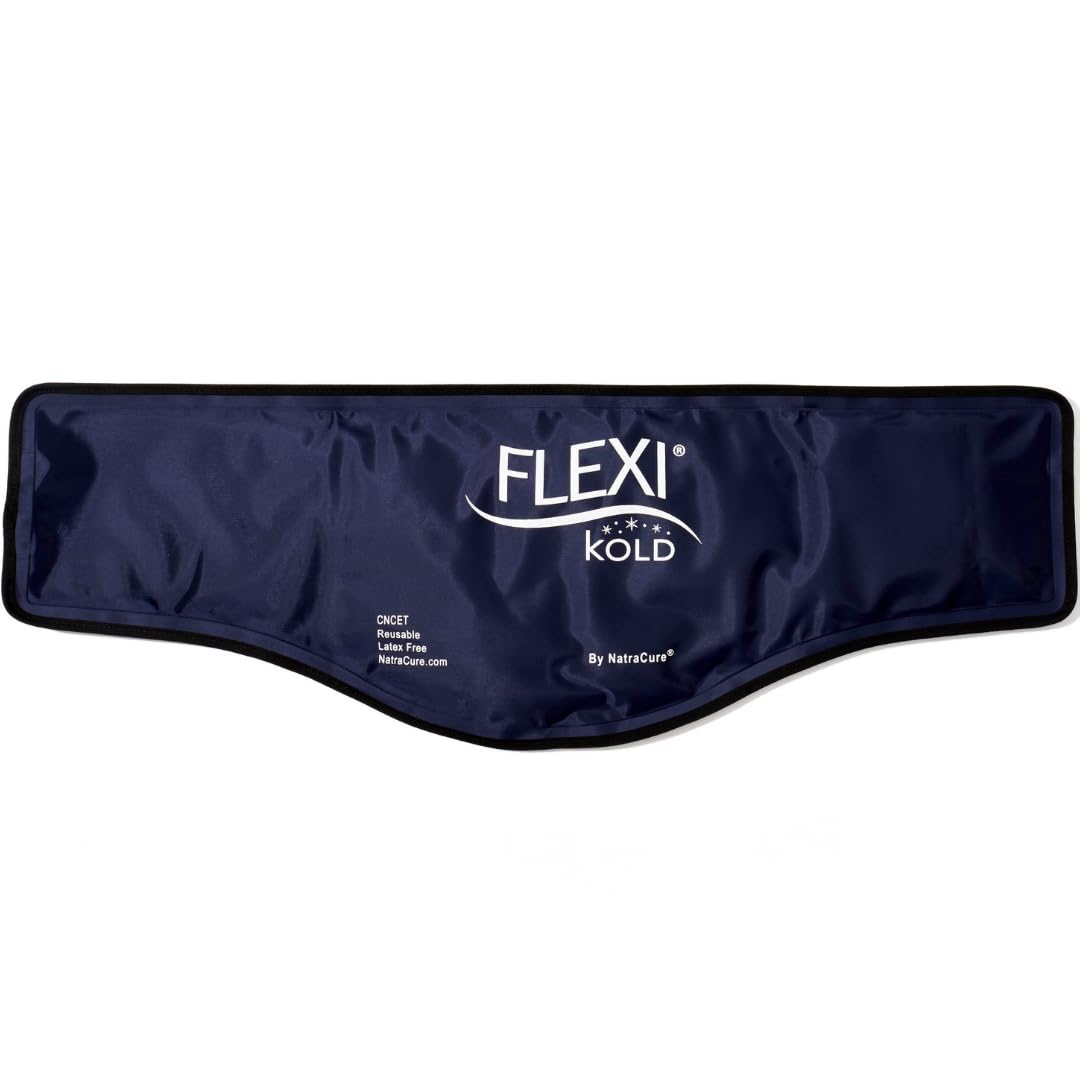FlexiKold Gel Neck Ice Pack (23" X 8" X 5") - Reusable Cold Pack Compress (Therapy for Pain, Injuries of Neck, Lower Back, Shoulder, wrap Around Knee, Foot, Thigh, Elbow) - A6301-COLD