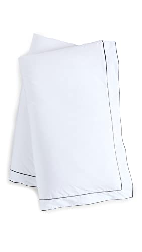 Kassatex Women's Salerno Bedding Queen Duvet Cover, White/Grey, Full/Queen