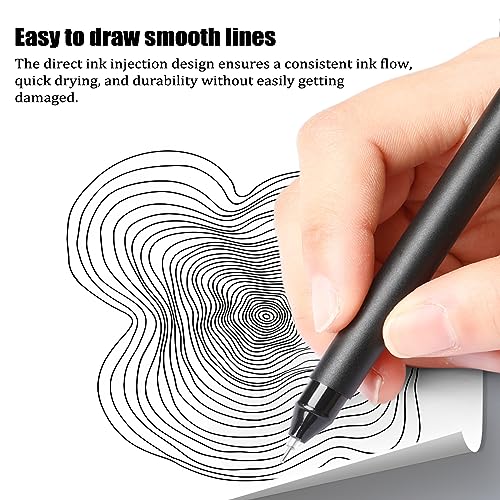 Ouzrpuo 20 Pack Gel Pens, Black Gel Pen Fine Point 0.5mm, Gel Ink Ball Point Pen for Office School Stationery Supply