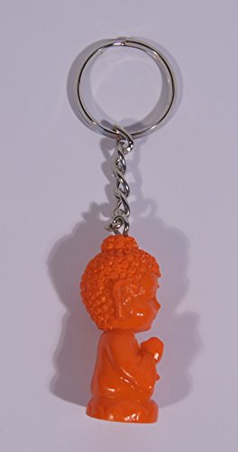 Buddha Keychain Key Ring Assorted Happy Praying Blessing (Set of 4)