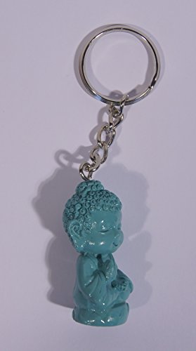 Buddha Keychain Key Ring Assorted Happy Praying Blessing (Set of 4)