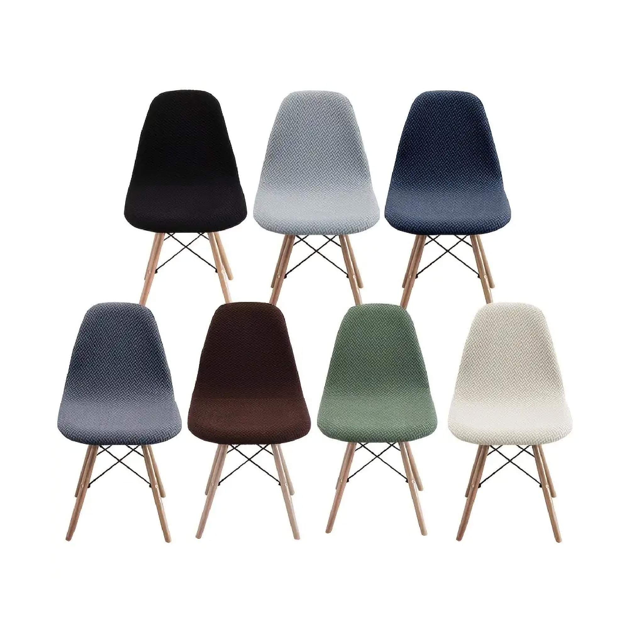 SEDLAV Stretchable Dining Room Chair Slipcover Shell Chair Covers - Elastic, Removable, and Washable Chair Protectors for Modern Home Decor - Set of 4,