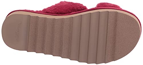Koolaburra by UGG Women's Furr Ah Sandal, Berry Red, Size 5