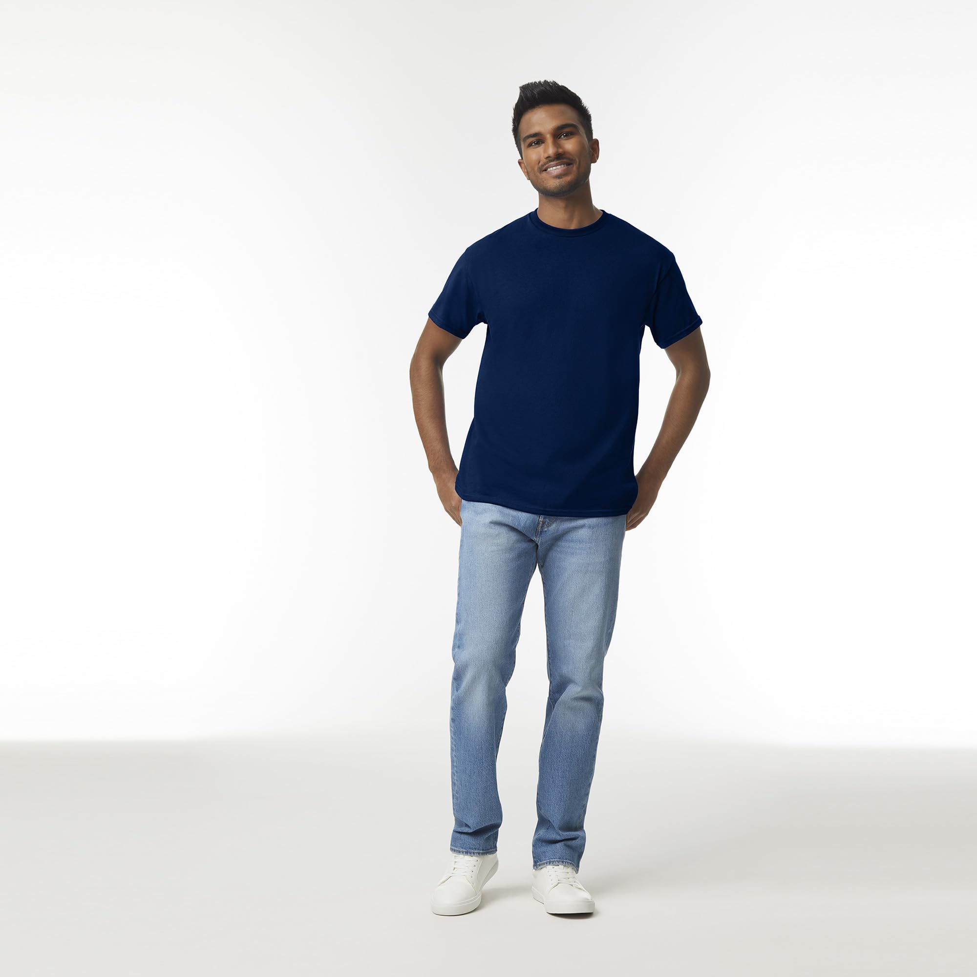 Gildan Heavy Cotton T-Shirt G5000, Navy (10-Pack), X-Large