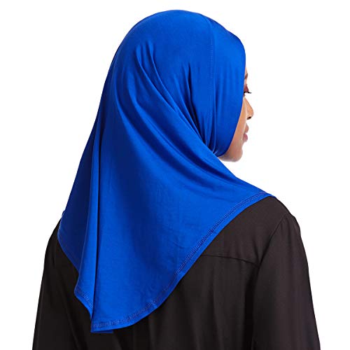 Women Muslim Turban Lady Adjustable Hijab Islamic Stretch Elastic Head Cover Blue