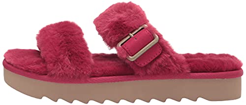 Koolaburra by UGG Women's Furr Ah Sandal, Berry Red, Size 5