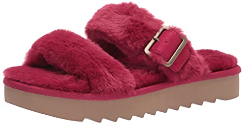 Koolaburra by UGG Women's Furr Ah Sandal, Berry Red, Size 5