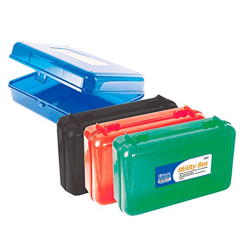 Plastic Pencil Box Case Kids School Office Supplies Pen Art Craft Organizer New