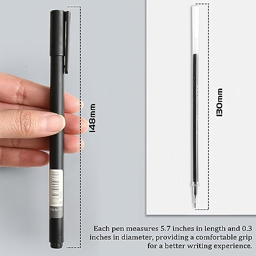 Ouzrpuo 20 Pack Gel Pens, Black Gel Pen Fine Point 0.5mm, Gel Ink Ball Point Pen for Office School Stationery Supply