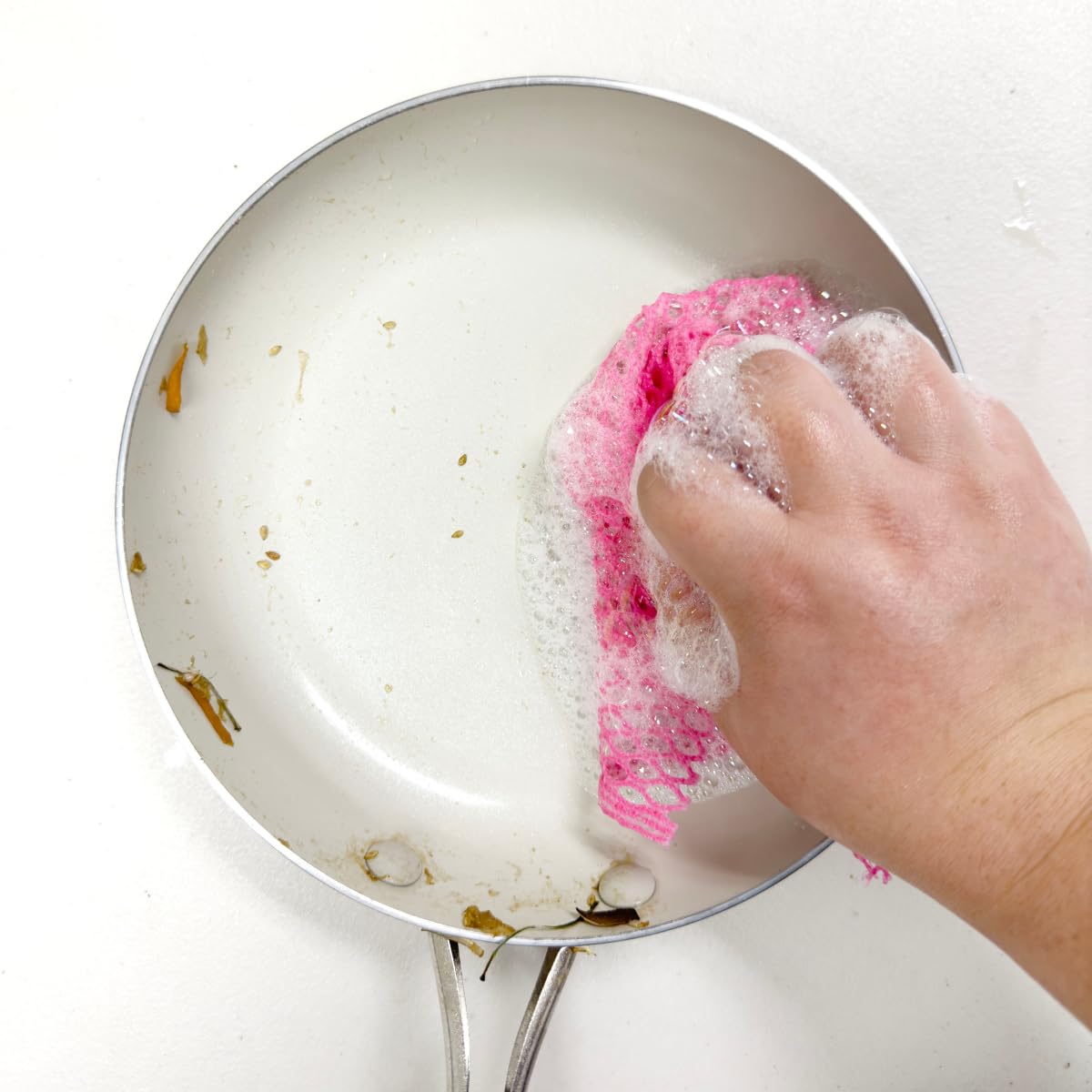 UNHA's Dish Scrubber Cloth - Mesh Dishwashing Scouring Pad for Kitchen - Non-Abrasive, Non-Absorbent, Quick Dry, Odorless Polyester Scrubbing Dish Net Cloths - 10 Pack
