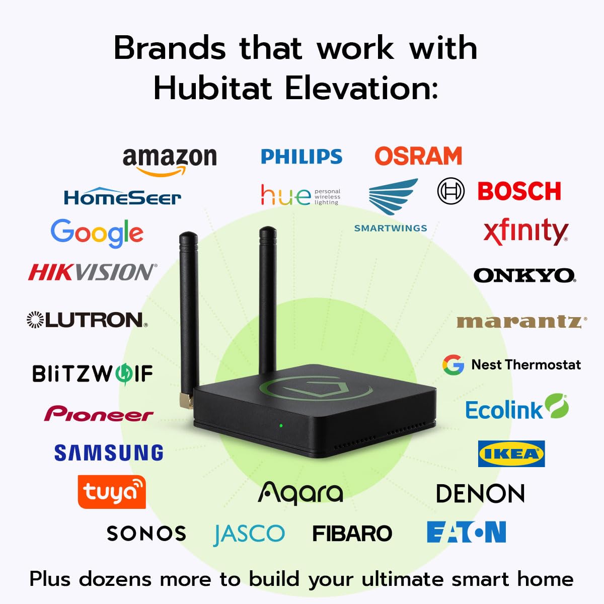 Hubitat Elevation Home Automation Hub (Model C-8) Compatible with Alexa, Apple HomeKit, Google Home, Zigbee, Z-Wave, Aqara