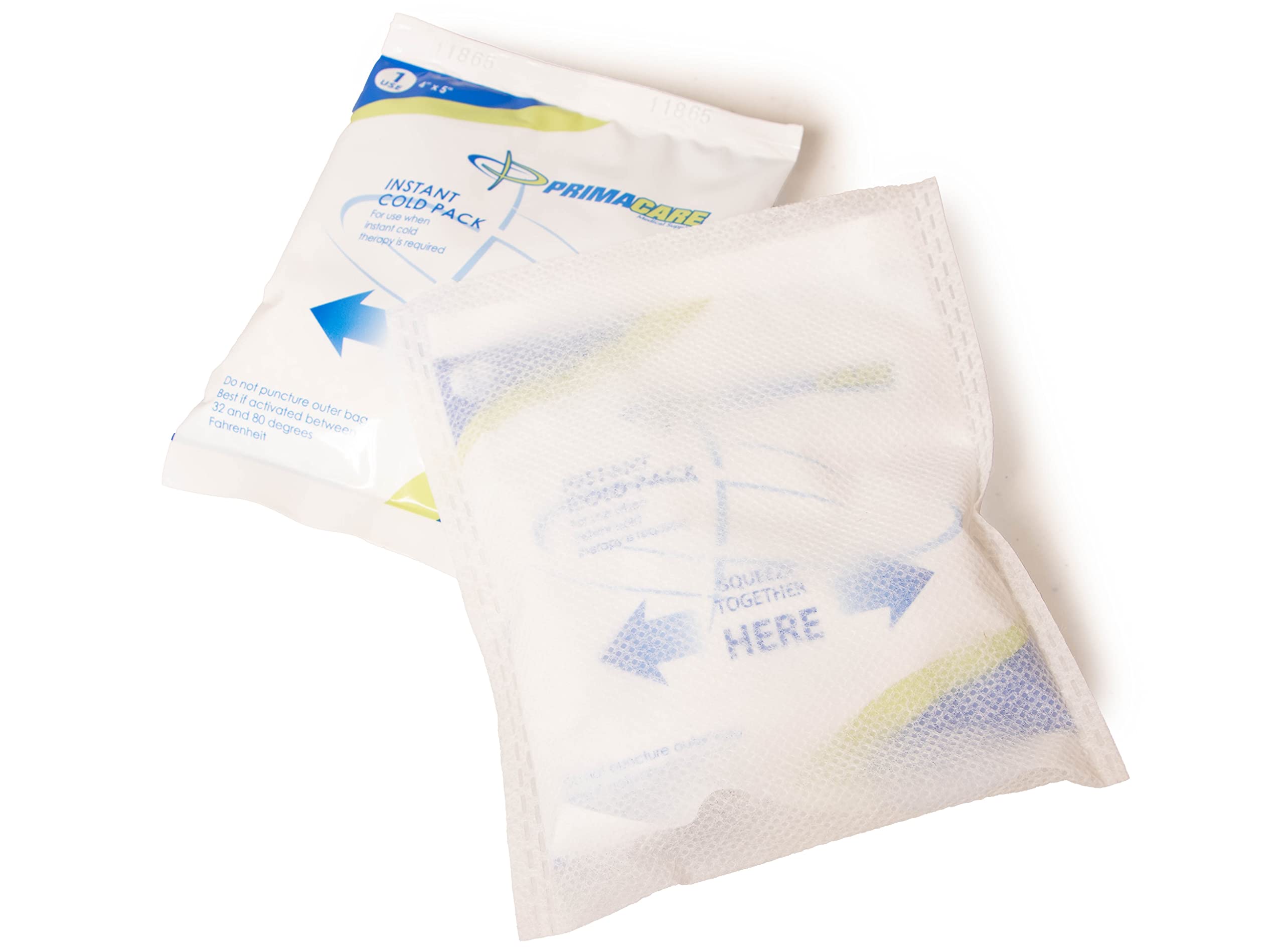 PrimaCare PCP-45 Disposable Instant Cold Therapy Ice Pack for Injuries, First Aid Ice Pack for Instant Pain Relief, 4"x5" Pack of 24