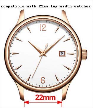 Balerion Cuff Genuine Leather Watch band,Compatible with Samsung Galaxy Watch 3 45mm, Galaxy Watch 46mm,Gear S3,Fossil Q Explorist,other Standard 22mm Lug Width Watch,Black