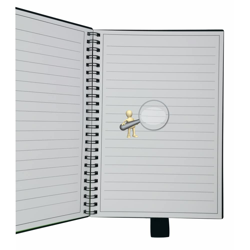 GOTTOWOW Reusable Smart Erasable Notebook, Heat Wet Erase, Waterproof, Wire bound Notebook, Spiral Notebook, Wide Ruled Paper, Blank Paper, Erasable Pen, Cloud Storage, 62 Pages, A5 (black 1)