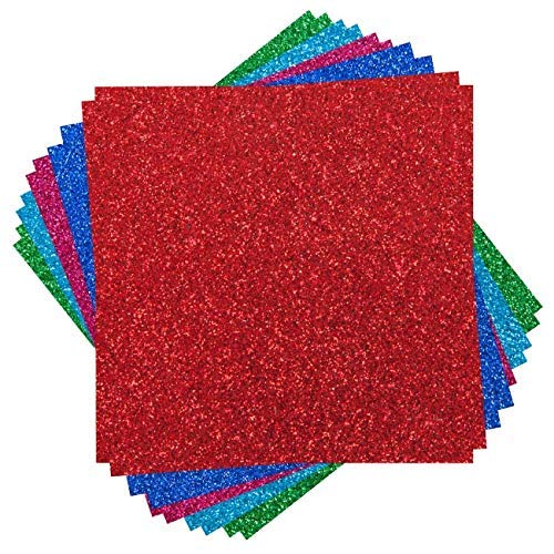 Cricut Glitter Cardstock Sampler, Brights 12" x 12"