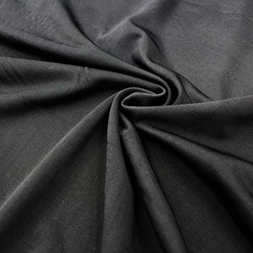 Suillty Women One Piece Muslim Hijab Lace Applique Long Turban Islamic Full Head Scarf Shawls with Rhinestone (Black)