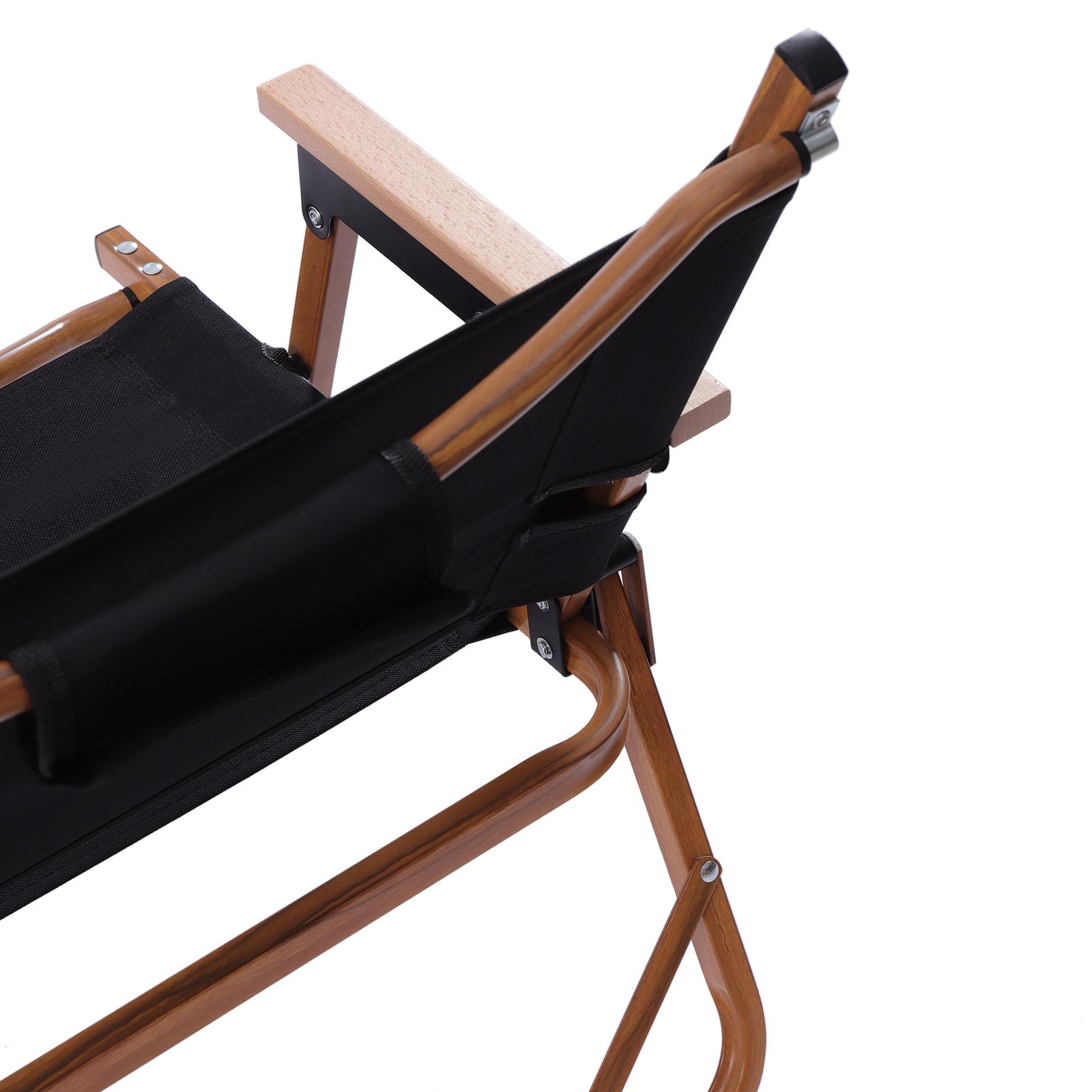 BANLICALI Camping Chairs, Folding Camping Chair, Portable Outdoor Folding Chair for Camping, Traveling, Barbecuing, Picnics Black Load 120kg/264.55lbs