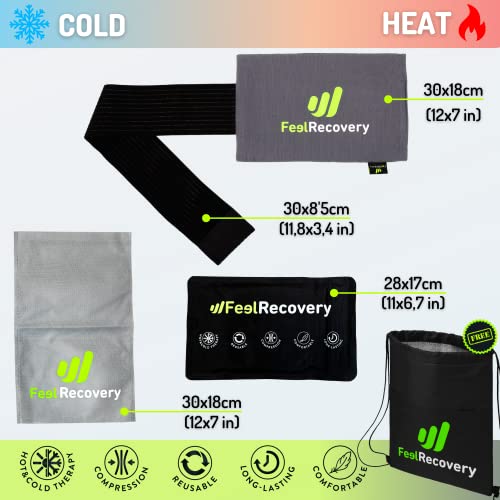 Reusable Gel Ice Packs for Elbow & Arms (12x7 in) - Hot & Cold Compress Wrap for Tennis & Golf Injuries: Tendonitis, Fractured, Pain - Ice Bag Compress with Strap for Elbow Relief