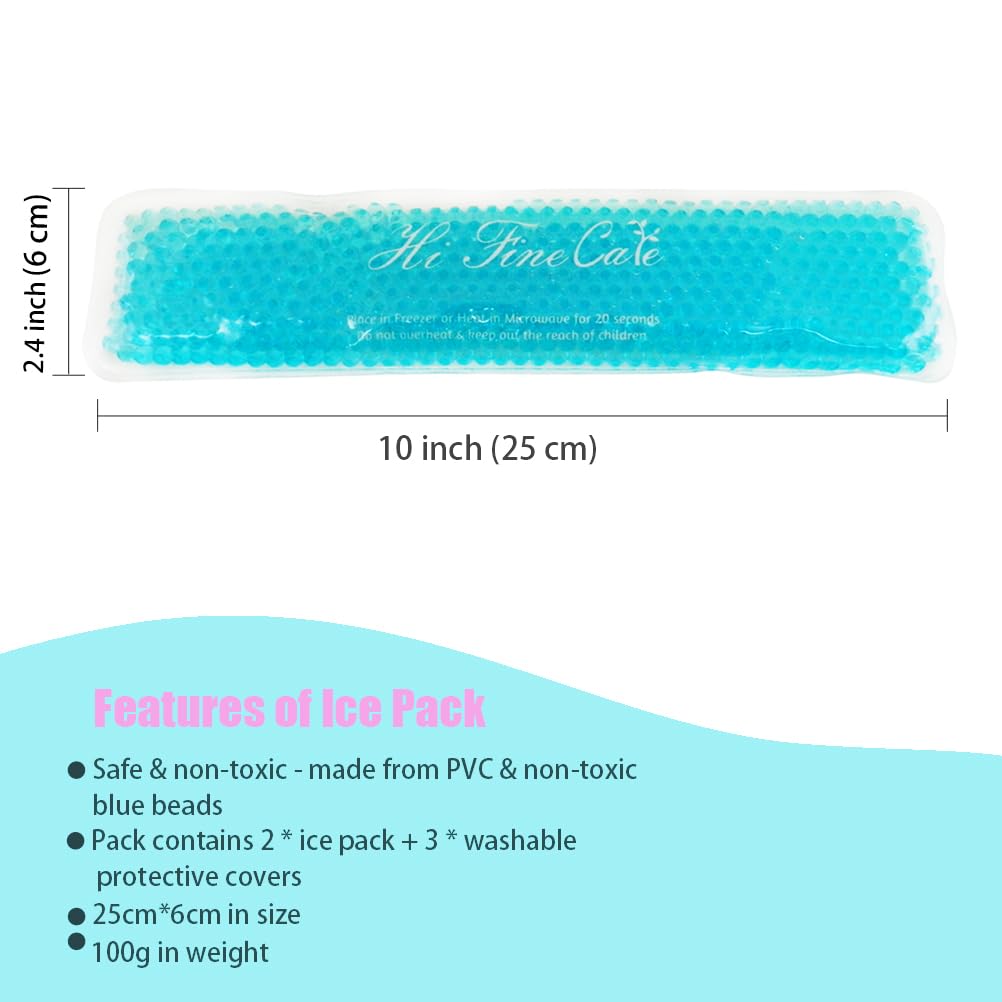 Perineal Cooling Pad, Postpartum Cold Packs Gel Bead Ice Pack Cold Therapy for Women After Pregnancy and Delivery, Gift for New Mom, 2 Ice Pack and 2 Cover (Blue)