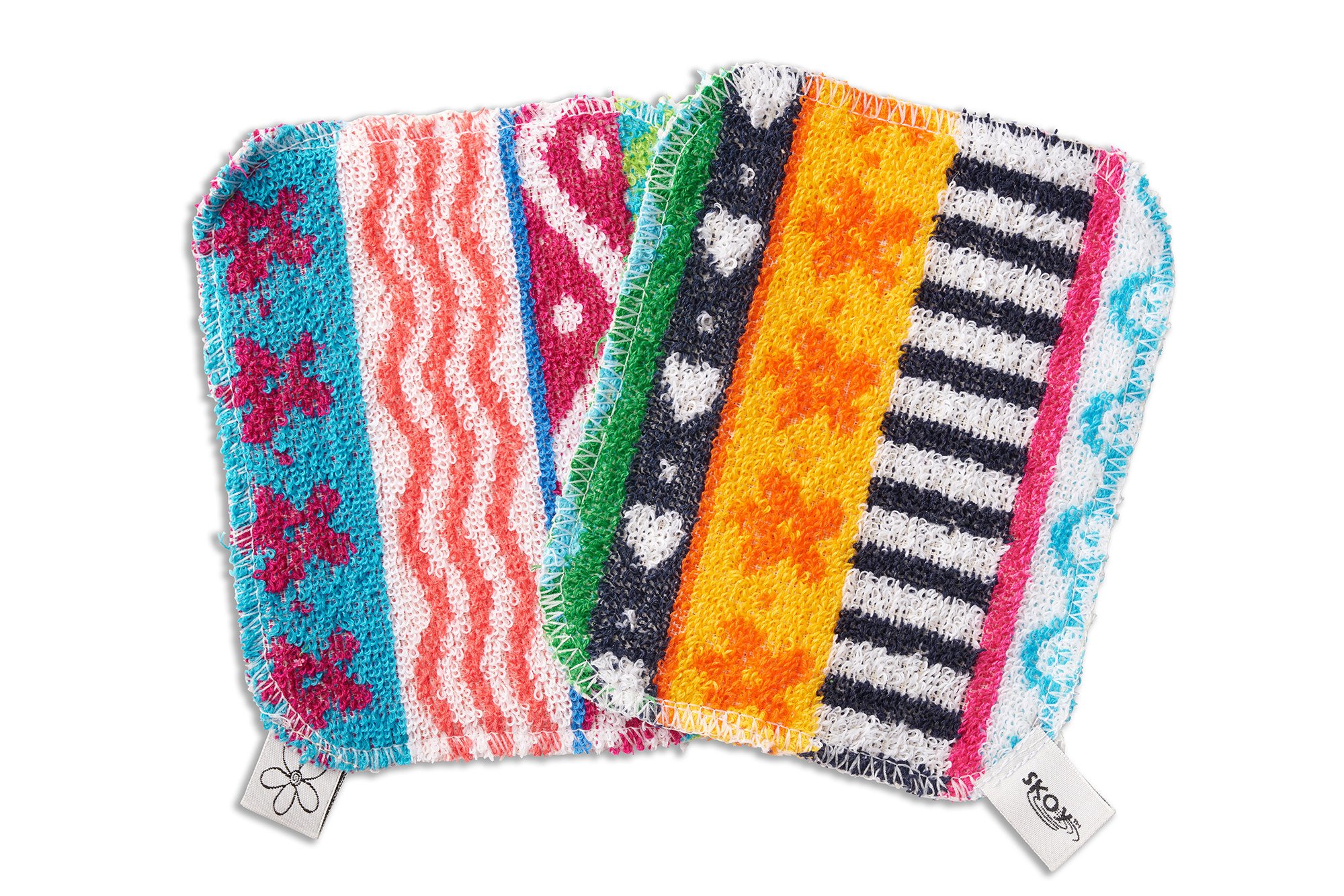 Skoy Bundle, 2-Pack Scrub, and 4-Pack Swedish Dishcloth, Reusable Cleaning Products for Kitchen and Household, Planet-Friendly, Dishwasher Safe Soft Scrub, Monochromatic Colors