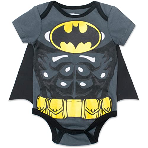 WARNER BROS. Batman Newborn/Infant Baby Boys' Bodysuit with Cape Grey (18 Months)
