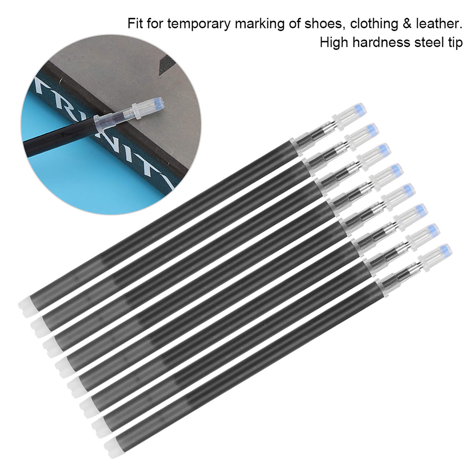 Refill Marking Pen 4 Colors Heat Erasable Fabric Pens DIY Leather Accessory Cross Stitch Sewing Accessories (Black)