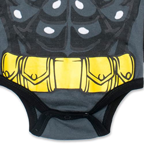 WARNER BROS. Batman Newborn/Infant Baby Boys' Bodysuit with Cape Grey (18 Months)